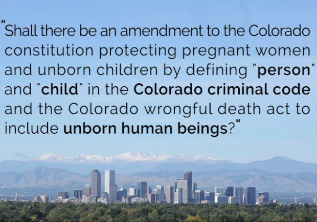 Colorado | Personhood Amendment | Amendment 67 | Personhood