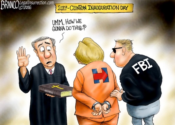 Clinton Inauguration 2017 | A.F.Branco | Political Cartoon