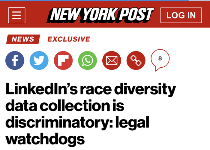 LinkedIn Should End ‘Diversity in Recruiting’ Feature: “Discrimination by algorithm is still ...