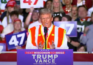 Trump Hilariously Explains Why He Wore the Orange Work Vest to Crowd in ...