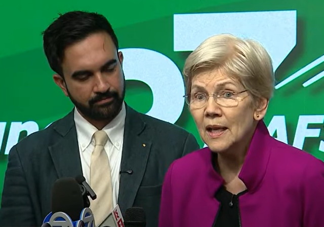 Elizabeth Warren Announces Support for Zohran Mamdani, Surprising No One